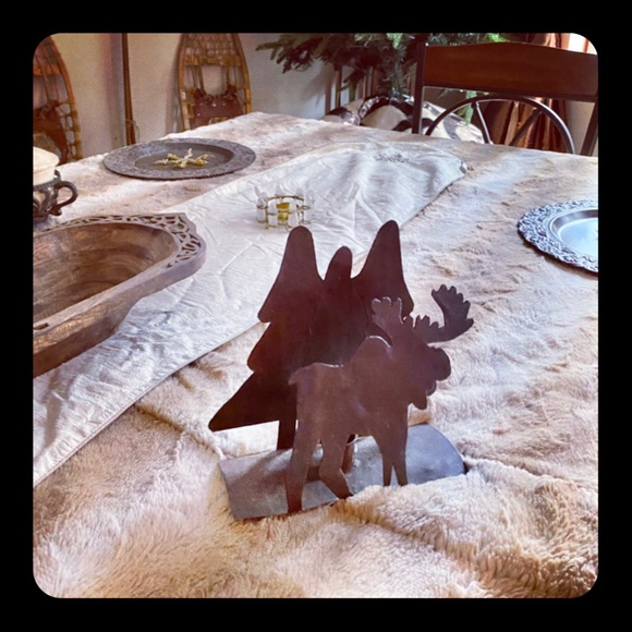 Hand Crafted | Accents | 35 Vintage Iron Forged Rustic Iron Moose Taper ...